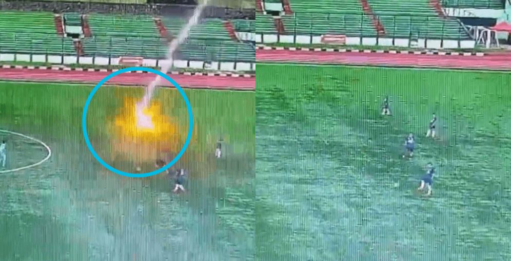 Futbolista muere en pleno partido tras ser alcanzado por un rayo (Video)