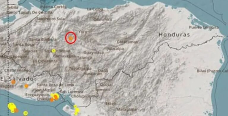 Copeco registró sismo de magnitud 3.1 esta madrugada en Yoro