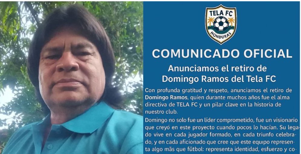 Domingo Ramos se retira del Tela FC