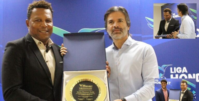 Rinden homenaje a goleador a Carlos Pavón