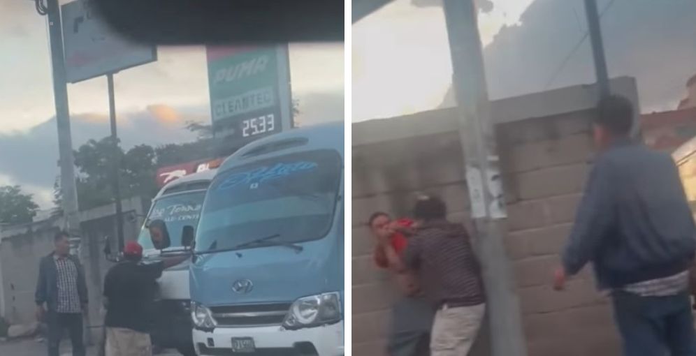 Transportistas arman batalla campal en calle de la capital (Video)