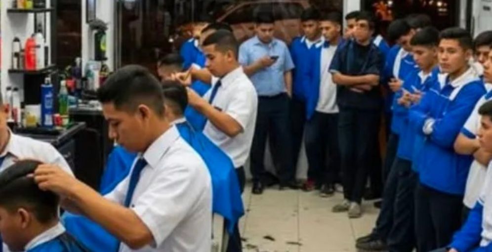 Estudiantes abarrotan barberías en El Salvador por exigencia de corte