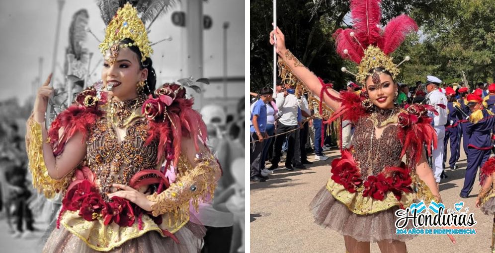 Angely Lizeth Hernández deslumbra en los desfiles patrios