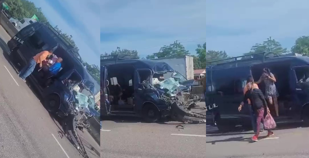 Accidente de bus interurbano en la CA-5 deja varios heridos (Video)