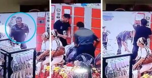 Hombre roba pertenencias en la zona de paquetería de una tienda (Video)