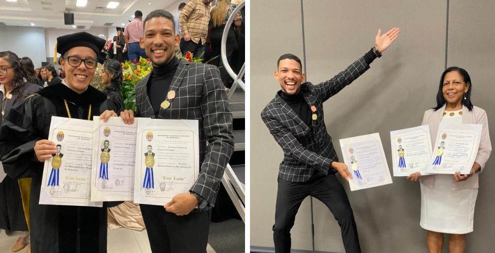 ¡Admirable! Christian Cáceres obtiene tres títulos universitarios