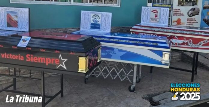 Ataúdes con logos de partidos políticos se vuelven virales horas antes ...