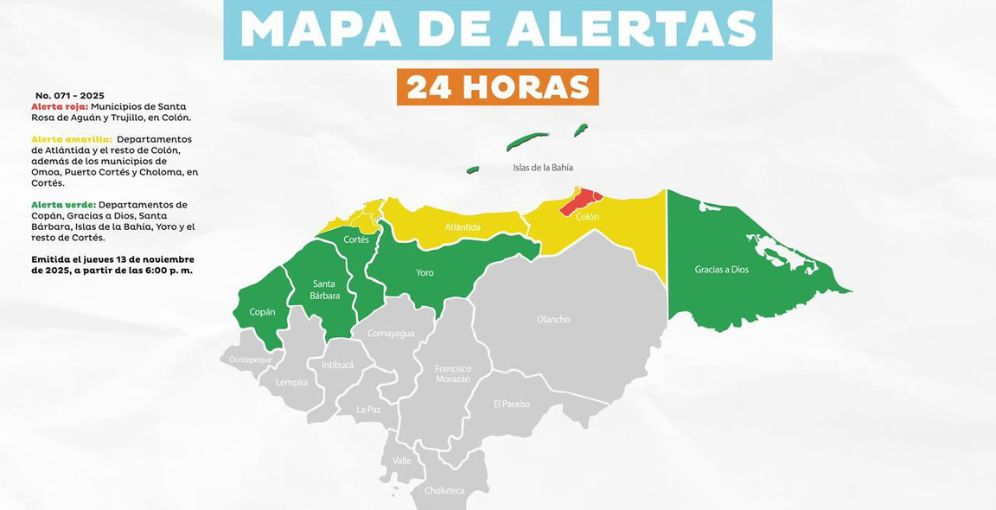 Copeco mantiene alerta roja en dos municipios, amarilla en dos ...