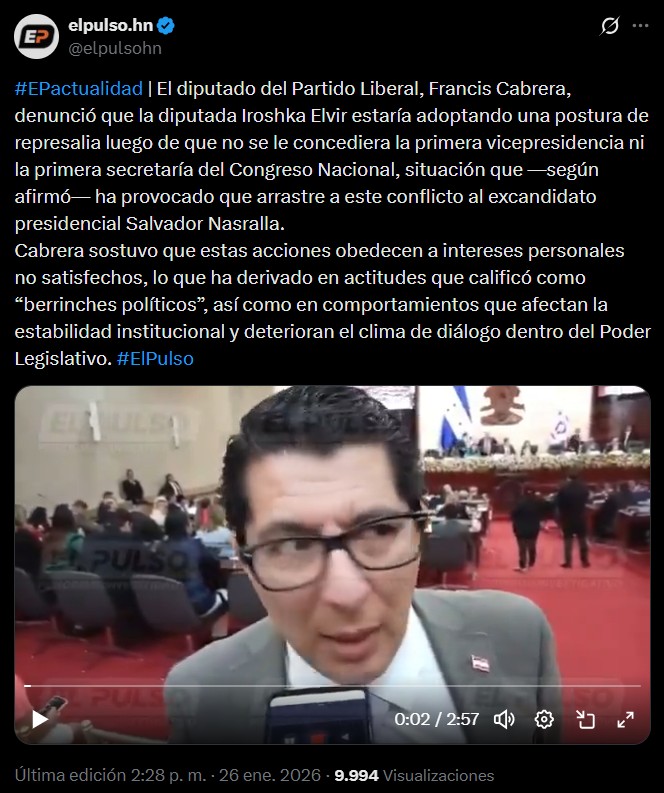 Francis Cabrera: No contribuye a la unidad “berrinches” de Nasralla (Video)