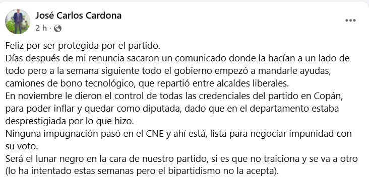 Exministro Cardona cuestiona regreso de Isis Cuéllar al Legislativo