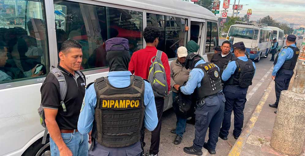 Fortalecen seguridad en unidades de transporte de SPS y Tegucigalpa