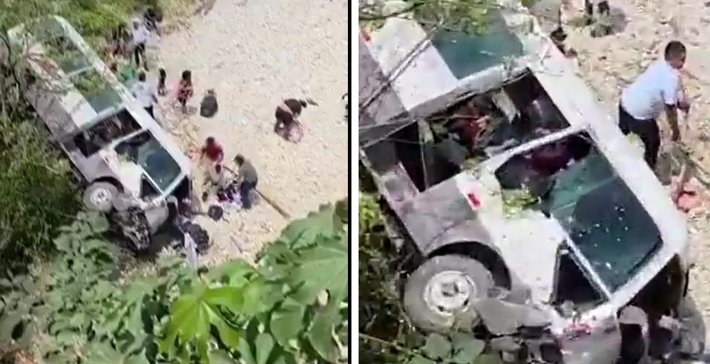 Bus interurbano cae desde puente y se reportan al menos tres personas ...