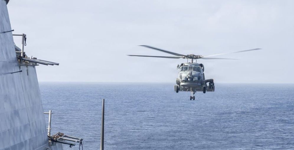 EEUU usa un dron marítimo en rescate tras caída de helicóptero por ...