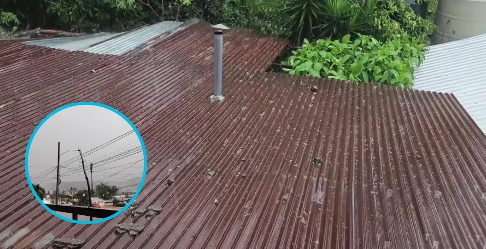 Se registra fuerte lluvia con granizo en varios municipios de Copán